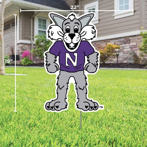 NORTHWESTERN WILLIE THE WILDCAT LAWN SIGN – Northwestern Team Store
