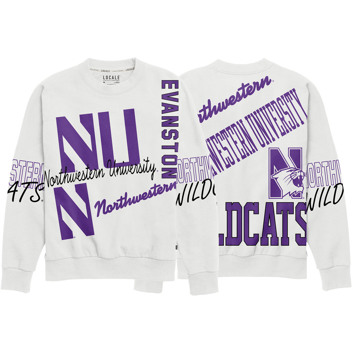 Northwestern Sweatshirt Women's League Scatter Logo – Northwestern Team ...