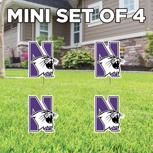 NORTHWESTERN N WILDCAT MINI SET LAWN SIGNS – Northwestern Team Store
