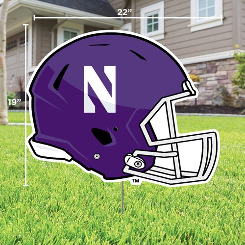 NORTHWESTERN FOOTBALL HELMET LAWN SIGN – Northwestern Team Store