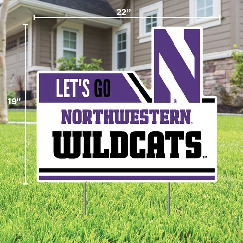 LET'S GO NORTHWESTERN WILDCAT LAWN SIGN – Northwestern Team Store