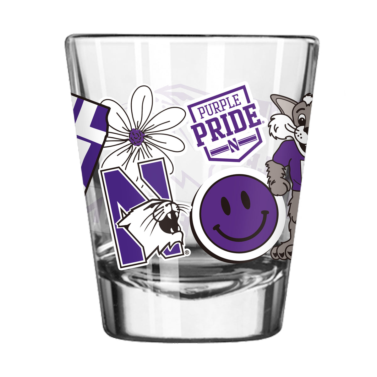 Northwestern Wildcats Scatter Logo Shot Glass – Northwestern Team Store